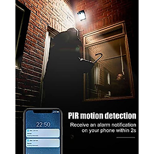 ENSTER Security Camera Wireless Outdoor, Solar Flood Light Camera 1080P, 2.4GHz WiFi Camera for Home Security with Motion Detection, 2-Way Audio, Cloud/SD Card Storage, Waterproof