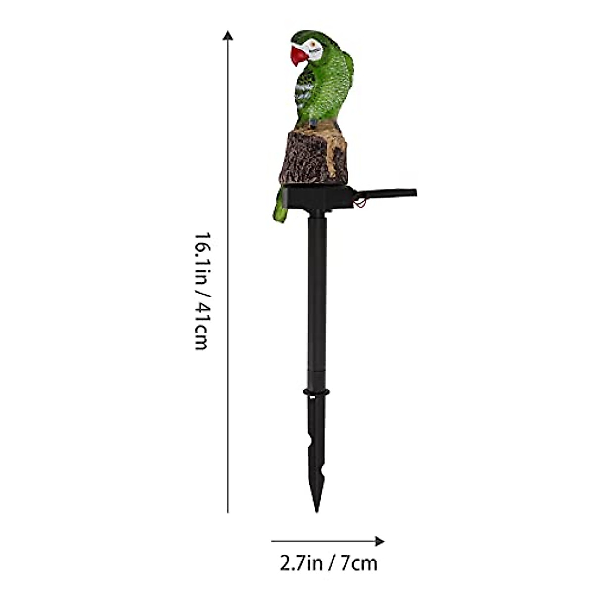 Uonlytech Solar Lantern Bird Stake Solar Parrot Outdoor Patio Decor Solar Light Parrot Garden Decorations Solar Lights for Yard Garden Landscape Green Parrot Patio Figurine Light Outdoor Solar Lights