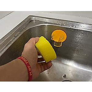 2 Pack Sponge Holder - Sponge Caddy - Suction Sponge Holder, Sink Organizer for Kitchen and Bathroom, Suction Cup Installation, NOT Include Sponge