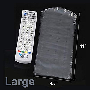 cooler depot 20 pcs Heat Shrink Wrap Bags for Remote Control (4.5X11inch) Clear Dust Proof Protective Case Film Cover Air Conditioner Video TV