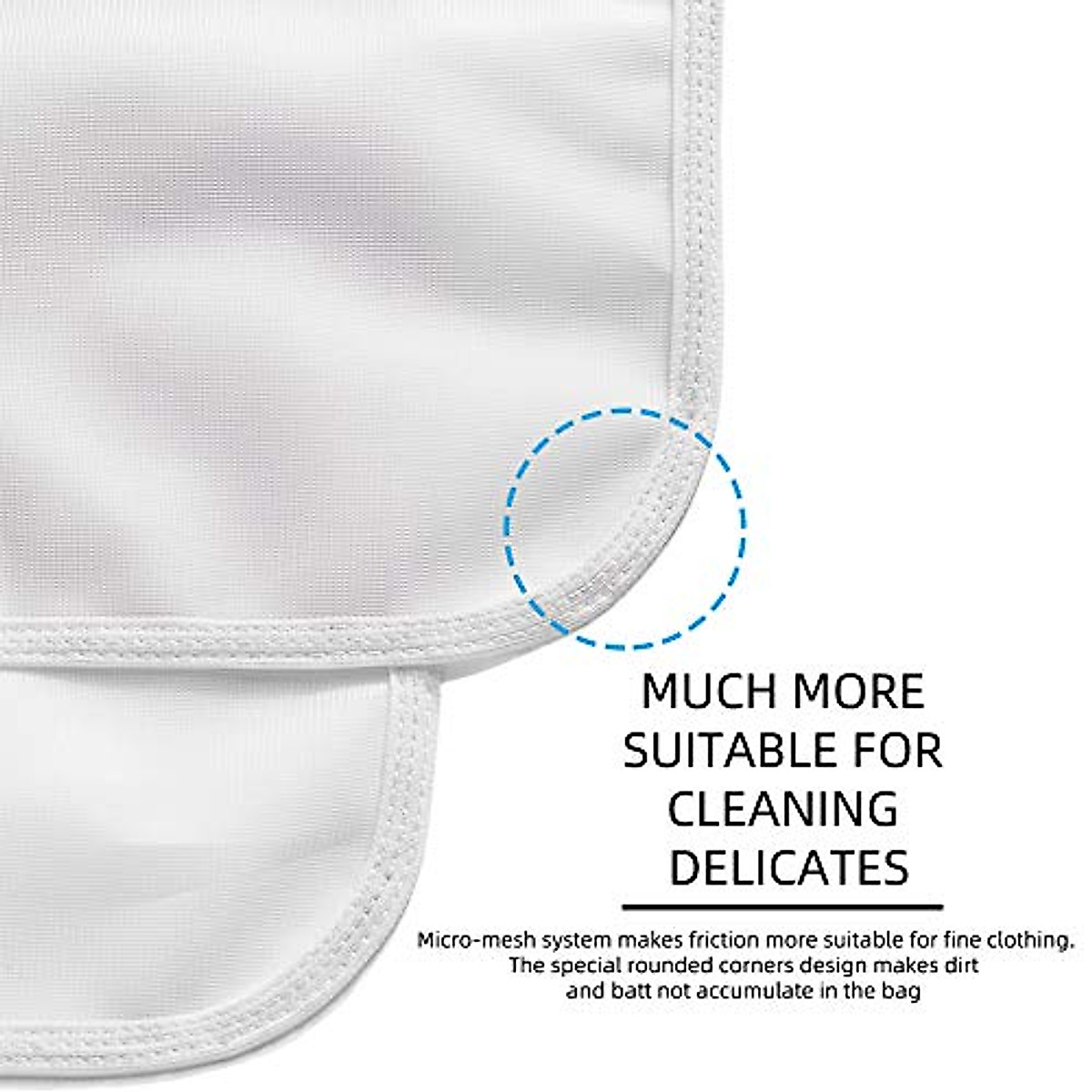 TENRAI Mesh Laundry Bag-3 XL(20'' X 24''),Use YKK Zipper, Have Hanger Loops, Wash-Organizer for Clothes,Jackets,Bedding Linens,Stuffed Toys,Pet Blanket （White QS）