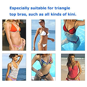 ericotry 1 Pair of Transparent Silicone Gel Bra Inserts for Underwear Swimsuits or Bikinis