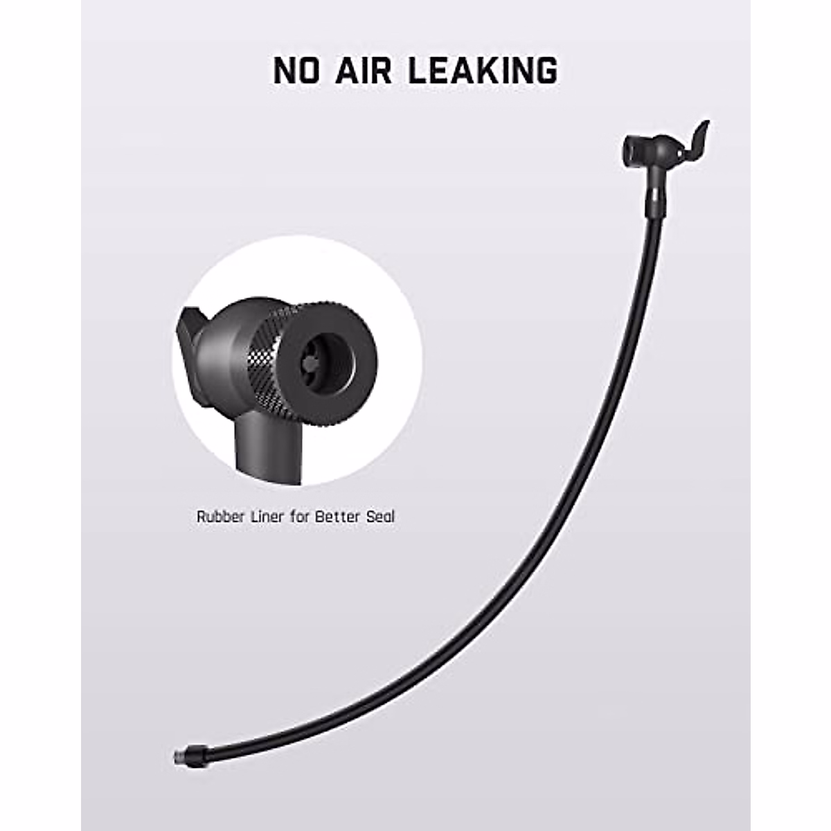 Fanttik Air Pump Hose Adapter, Extension Hose for Schrader and Presta Valve, 19.96'' Locking Tire Chuck Tube, VG8/8V1 Screw Thread Connection, Tire Inflator Universal, Suit for Car, Motorcycle, Bike