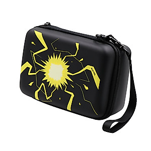 Rayvol Carrying Case for Pokemon Trading Cards, Fits up to 400 Cards, Card Holder with Hand Strap & Carabiner, Black