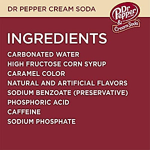 Dr Pepper & Cream Soda, .5 L bottles, 6 pack