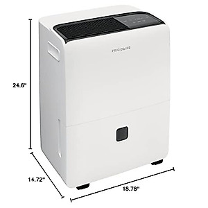 Frigidaire FFAD6022W1 Dehumidifier, High Humidity 60 Pint Capacity Dehumidifier with a Easy-to-Clean Washable Filter and Custom Humidity Control for maximized comfort, in White