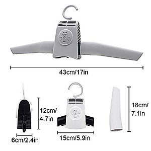 Clothes Dryer, Clothes Hanger Dryer Portable Dryer Hot and Cold Air Dryer Clothes and Shoes Drying Business Trip Drying Clothes Pants Shoes Dryer