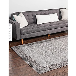 Rugs.com Angelica Collection Rug – 9' x 12' Light Gray Medium Rug Perfect for Living Rooms, Large Dining Rooms, Open Floorplans