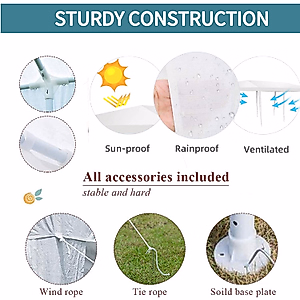 U-Kiss 10x30ft Canopy Party Wedding Patio Event Tent, Garden Outdoor Gazebo BBQ Shelter with 8 Removable Sides, Waterproof Foldable, Upgrade Thicken Steel Tube (10' x 30' with 5 sidewalls)