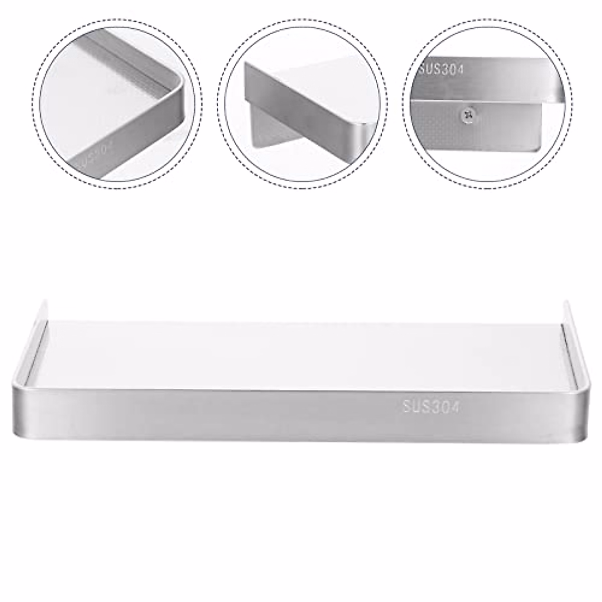 Cabilock Stick-on Wall Shelf Small Wall Mounted Adhesive Shelf Phone Holder Shelf