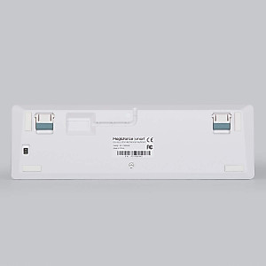 Qisan Mechanical Gaming Keyboard PBT Keycaps Gateron Blue Switch Mini 69 Keys(60%) Wired Keyboard with White Backlit UK QWERTY Layout Gaming Keyboard for Gaming Office