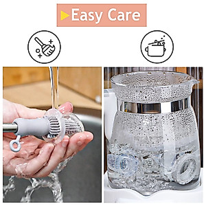 haakaa Baby Food Feeder/Fruit Feeder Pacifier Silicone Baby Feeder for Babies Infant Teething Toys for 4 Months+ BPA Free, with Pouch Cover(1 Pack, Slate Grey)