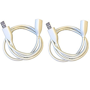 USB 2.0 Male to Female 3 Foot Extension Cable | White 36" inch Extension Cables for phone charger, Tablet, Computer USB Ports - Pack of 2