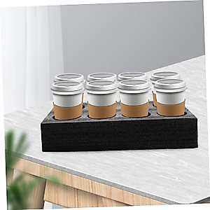 Mobestech Milk Tea Cup Holder Car Table Tray Beverage Takeout Accessory Foam Cup Holder Bike Stand Foam Drink Carrier Holder Trays Outdoor Trash Can Bracket Clip Travel Drinks Pearl Cotton