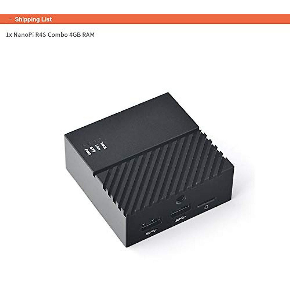 Nanopi R4S Mini Portable Travel Router OpenWRT with Dual-Gbps Ethernet Ports 4GB LPDDR4 Based in RK3399 Soc for IOT NAS Smart Home Gateway