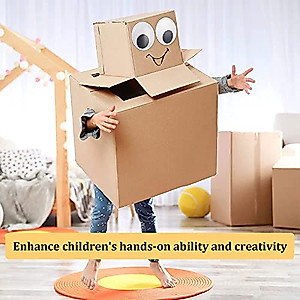 Wiggle Eyes Self-Adhesive Round, 3.93in/3.14in Self Adhesive Black White Plastic Wiggle Eyes for Party Decorations Refrigerator Door Christmas Trees Lawns Car Classroom DIY Craft Projects