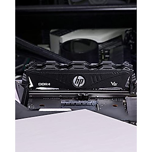 HP V6 RAM 16GB Kit (8GBx2) DDR4 3600MHz CL16 1.35V Desktop Computer Gaming Memory, Black - 7TE46AA#ABC