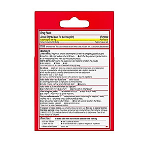 Tylenol PM Extra Strength Nighttime Pain Reliever Sleep Aid Caplets, 500 mg Acetaminophen, 25 mg Diphenhydramine HCl, Relief for Nighttime Aches & Pains, Travel Size, 2 Packs of 2 Caplets
