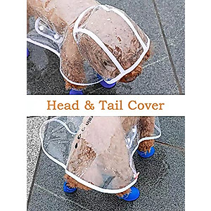 Harikaji Pet Raincoat,Small Dog Waterproof Puppy Raincoat Coat Transparent Pet Dog Rainwear Clothes for Small Dogs Cats (M,Green)