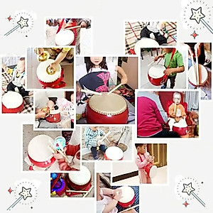 DSQSTMR Drums Percussion Chinese Drum Hand Tambourine Taiko Bongos Musical Gifts Instruments For Kids Sensory Learning Set Little Boy Kids Toys