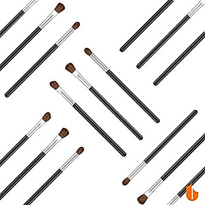 Urbanstrive Professional Eye Makeup Brushes Eyeshadow Brush Set - 3pcs Soft Synthetic Eyeshadow Blending Brush Kit - For Blending Eyeshadow, Eyeliner, Crease, Eyebrow, Long Lasting, Apply Better, Flawless Look Makeup - Silver