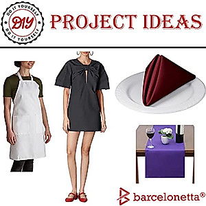 Barcelonetta | Poly Cotton Fabric | Broadcloth | 35% Cotton | 60" Wide | Lining, Sewing, Air Feel Skirt Layer | Solid (Yellow, 2 Yard)