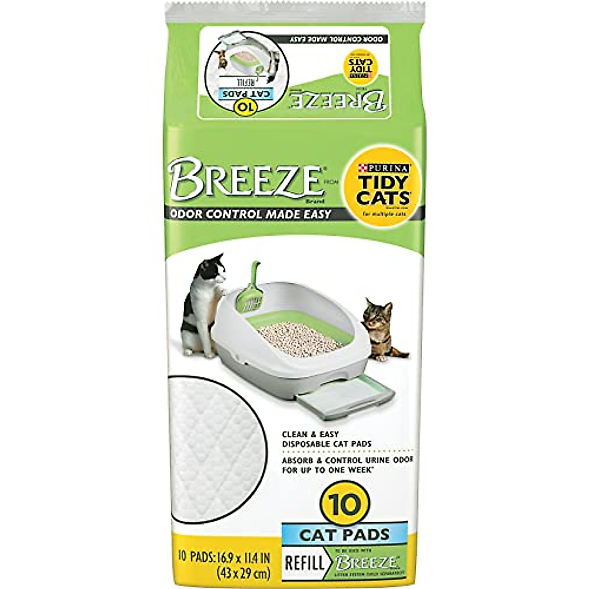 Tidy Cat Breeze Pads, 10 Count Mulit Packs (Pack of 2)