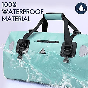Haimont Waterproof Duffel Bag Roll-top Dry Duffel Bag with Quick-fixed Straps for Motorcycling, Rafting, Boating, SUP, Kayaking, Travel,50L
