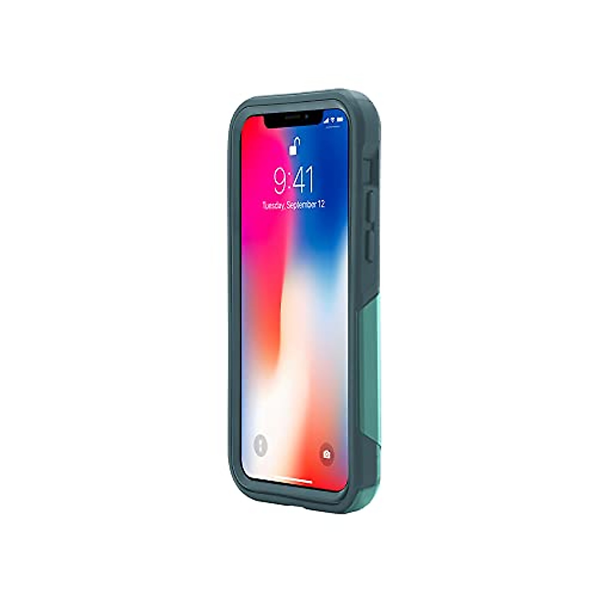 iPhone 12 Mini Screen Protector, Shockproof Slim Dual Layer Protection Scratch Resistant Hard Back Cover Bumper Wireless Charging (Aqua Mint)