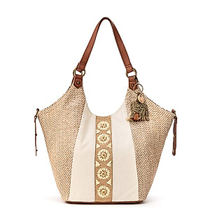 Sakroots Roma Straw Shopper Tobacco Batik World Tobacco Batik World