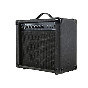 Monoprice 1x8 Guitar Combo Amplifier - Black, 20-Watt, 86dB of Gain - 1/4 Inch Input for Guitars, Aux MP3 Input, 3.5mm Headphone Output
