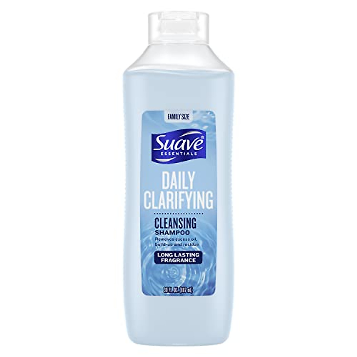 Suave Essentials Anti Residue Shampoo for Normal to Oily Hair Daily Clarifying Hair Shampoo with Deep Cleansers 30 oz