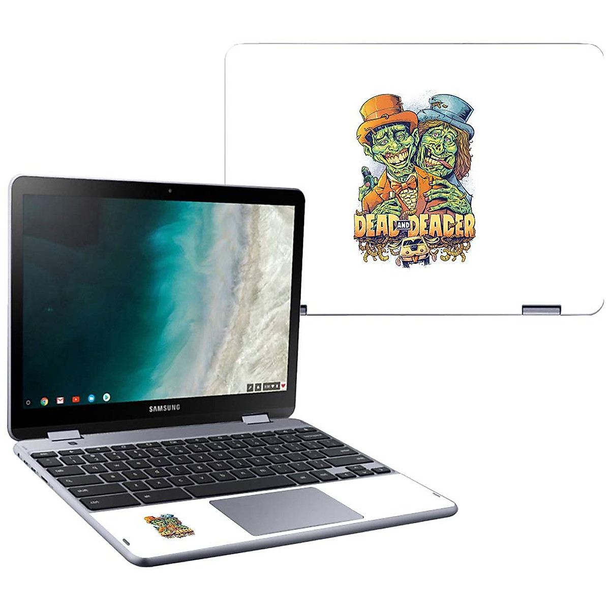 MightySkins Skin Compatible with Samsung Chromebook Plus LTE (2018) - Dead and Deader | Protective, Durable, and Unique Vinyl wrap Cover | Easy to Apply, Remove, and Change Styles | Made in The USA