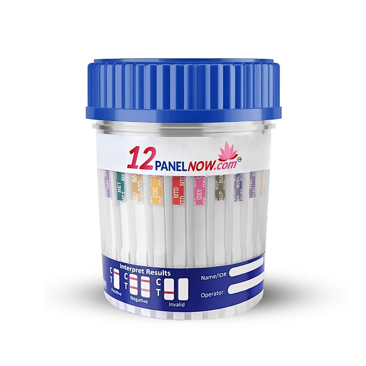 12 Panel Drug Test Cup with ETG, Tests for 12 Drugs Including Alcohol and Fen, 99% Accurate, AMP, BUP, BZO, COC, ETG, Fen, MET, MTD, OPI, OXY, PCP, THC (25)