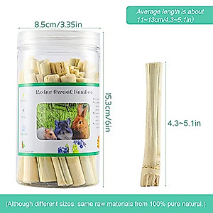 Small Pet 0.66lb Bunny Molar Toys, Sweet Bamboo Sticks Chew Snacks, Natural Snacks Teeth Grinding for Bunnies Chinchillas Hamsters Guinea Pigs and Other Small Pets 300g
