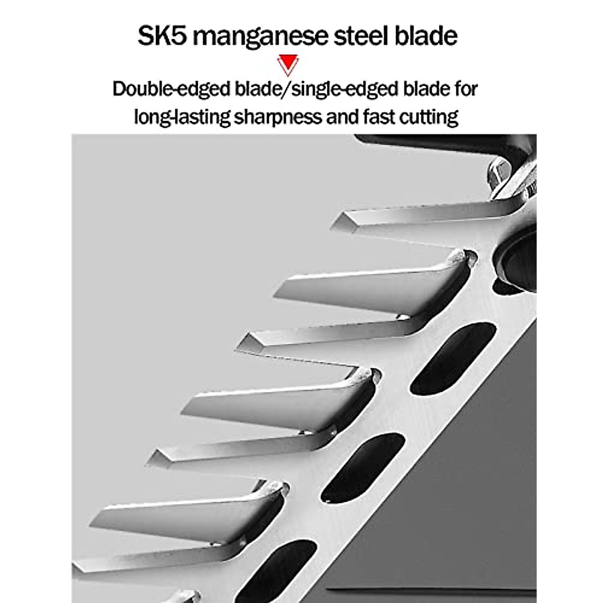 Cordless Hedge Trimmer, Lightweight Garden Handheld Hedge Cutter with Manganese Steel Blade and All Aluminum Alloy Gearbox, Home Commercial Use Bush Trimmer for Bush Lawn and Garden(Size:Single edge 3