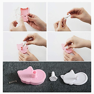 GOODFEER Cookie Cutters Cat Shape,3pcs Animal Cookie Stamps for Baking, bladeless safety Baking Molds For Biscuit