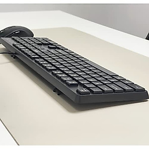 X9 Performance Ergonomic Computer Keyboard Wired - USB Keyboard for Laptop, Windows PC Desktop, Office Use with 5ft Cable Wire, 104 Quiet Keys, 14 Shortcuts, and Kickstand - Black