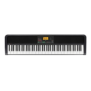 Korg XE20 88-Key Natural-Touch Digital Ensemble Piano Bundle with Keyboard Stand, Piano Bench, and Learning Book/CD (4 Items)