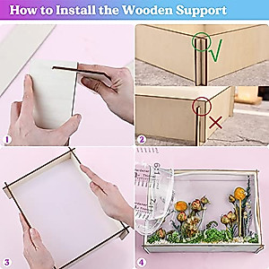 LET'S RESIN Rectangle Silicone Resin Molds, 3pcs Large Resin Molds w/Wooden Support, Deep Epoxy Resin Molds for Flowers Preservation, Insect Specimen, Home Décor,DIY Resin Art Crafts Gift