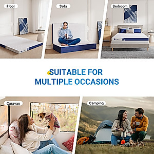 Avenco Folding Mattress Full, Trifold Mattress 4 Inch Memory Foam for Guest Room/Caravan/Camping/Travel Mattress, Tri Folding Mattress Portable with Removable Cover & Non-Slip Bottom, 75"x54"x4"