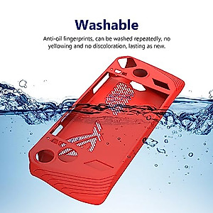 Writiany Protective Silicone Case for 2023 ASUS ROG Ally Game Console Drop-Proof Case for 2023 ASUS Rog Ally Handheld Case (Red)