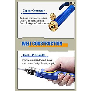 Shayee High Pressure Power Washer Wand for Garden Hose with Jet Nozzle and Fan Nozzle Hydro Jet Power Sprayer for Car Washing or Garden Cleaning Made of Durable Metal