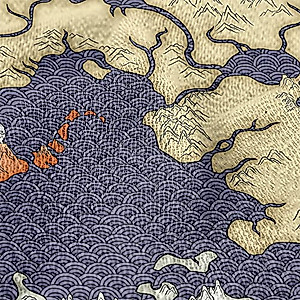 LOGOVISION Avatar The Last Airbender Blanket, 50"x60" Map Woven Tapestry Cotton Blend Fringed Throw Blanket