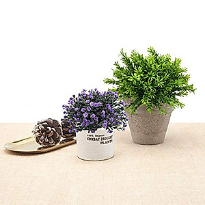 Artificial Flowers Mini Plastic Baby Breath, MASUMARK SM Fake Plants Shrubs Gypsophila Grass Bushes Home Garden Office House Outdoor Indoor Wedding DIY Decor Planter Filler Decoration - Purple 20 Pack