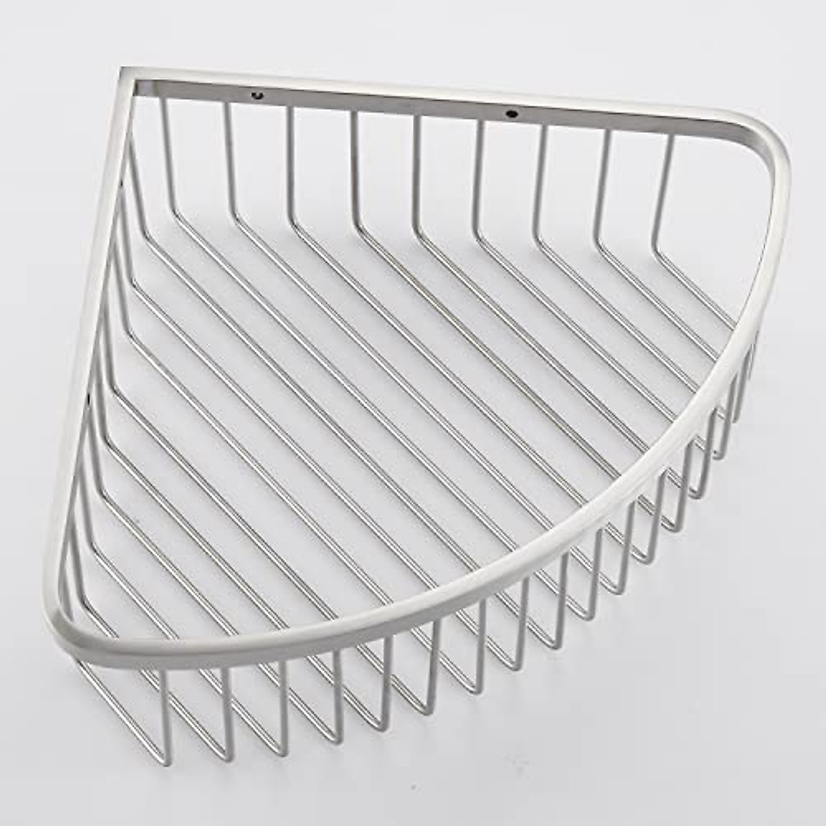 Segistan Bathroom Corner Shower Caddy Organizer, SUS304 Stainless Steel Heavy Duty Rust-Proof Bathroom Shelf Organizer Shampoo Holder, Wall Mounted Storage Rack for Bathroom Kitchen, Brushed Nickel