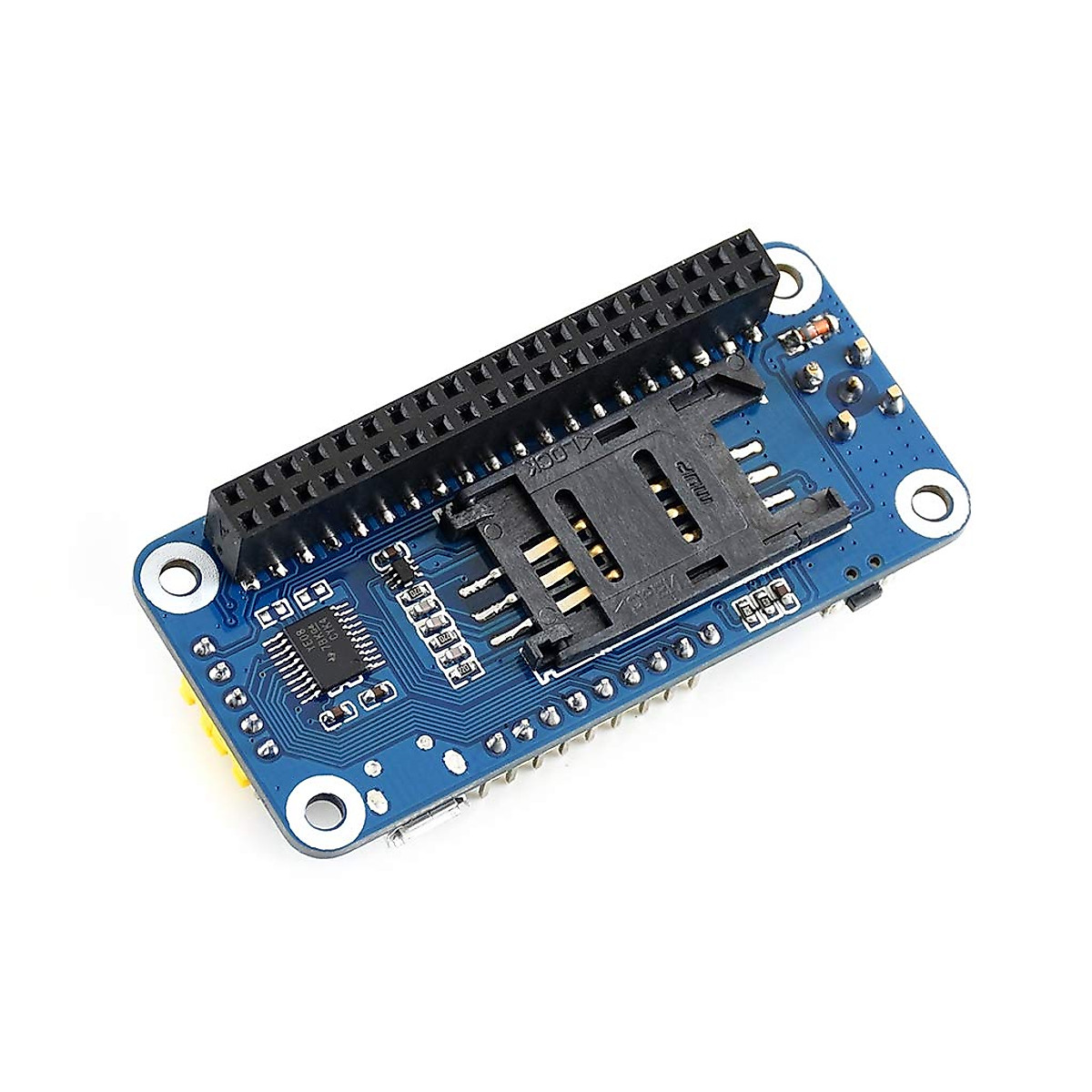 Waveshare GSM/GPRS/Bluetooth 3.0 HAT for Raspberry Pi 2B/3B/3B+/Zero/Zero W Based on SIM800C Support SMS Data Transfer ect