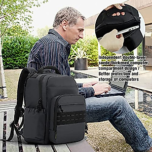 VEAGIA Tactical Travel Laptop Backpack For Men Large Heavy Duty Work Backpack Airline Approved Hiking Waterproof Bag