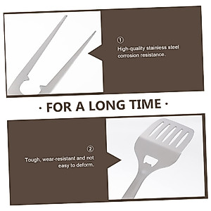 2pcs Frying Spatula Barbecue Fork Plastic Meat Large