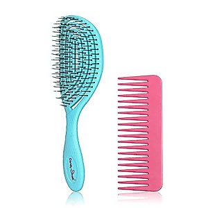 CANDYBRUSH Wet Brush Detangling Hair Brush Large Maze Style Detangler Hair Brush Ultra-Soft Bristles Vented Design For Curly Straight Women Men Kids Toddlers Wet and Dry Hair Blue